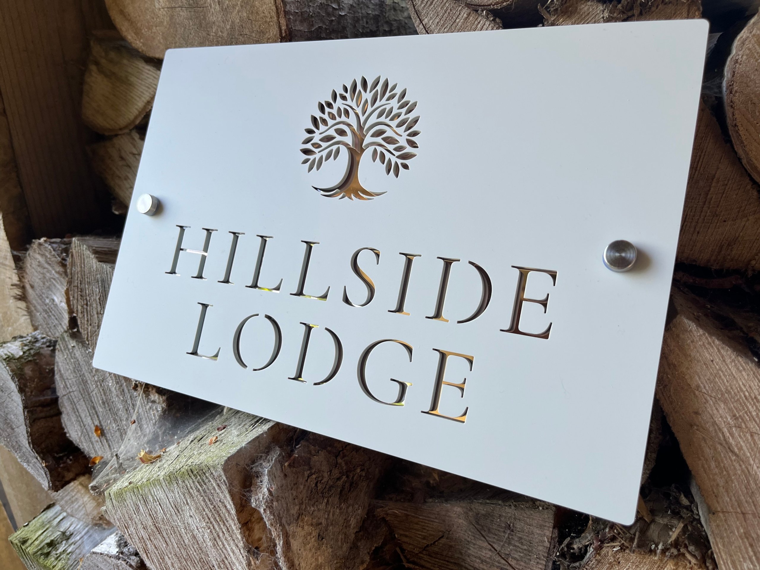 Tree Design Acrylic House-Gate-Door Sign Various Sizes with fixings ...