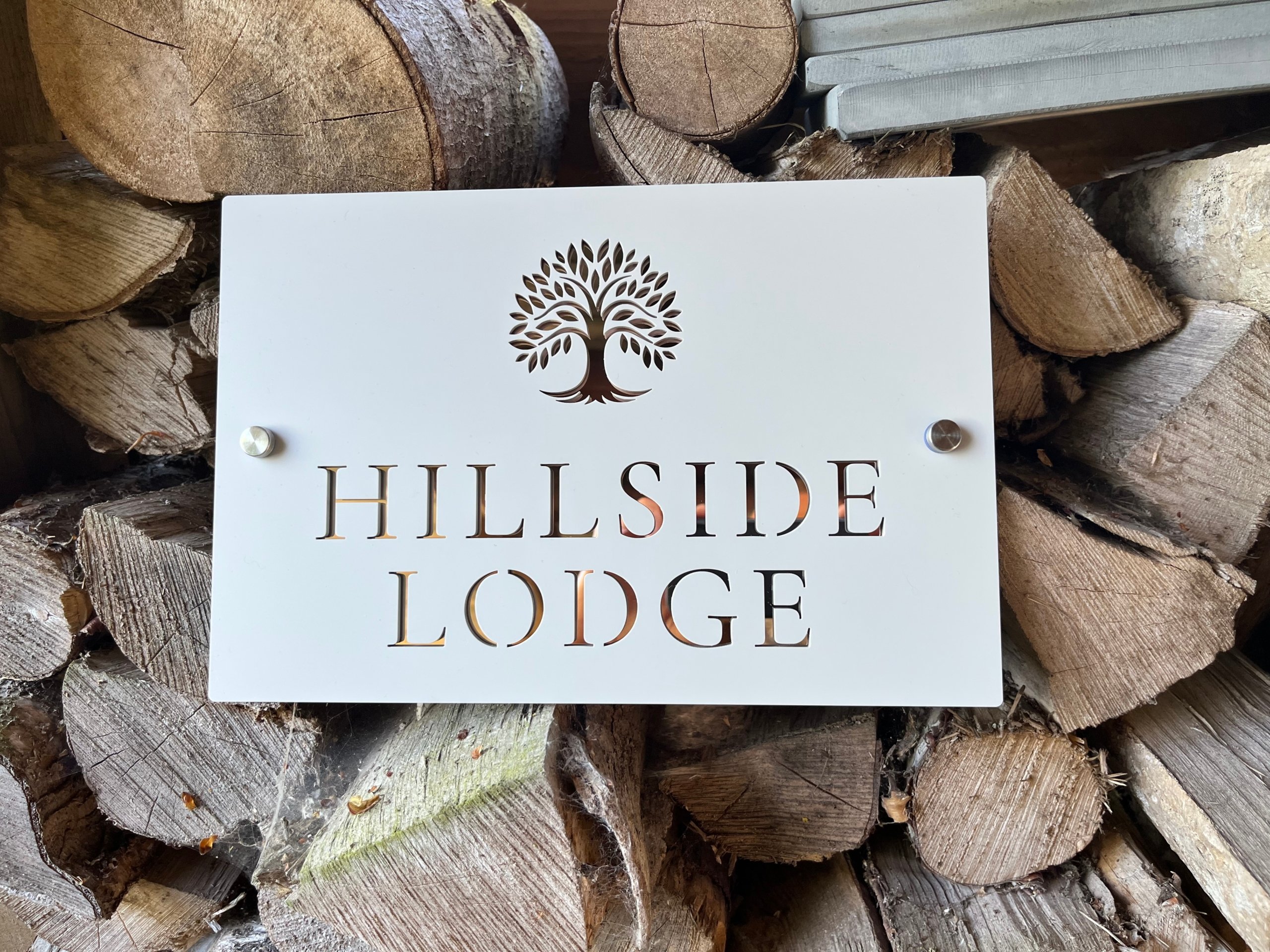 Tree Design Acrylic House-Gate-Door Sign Various Sizes with fixings ...