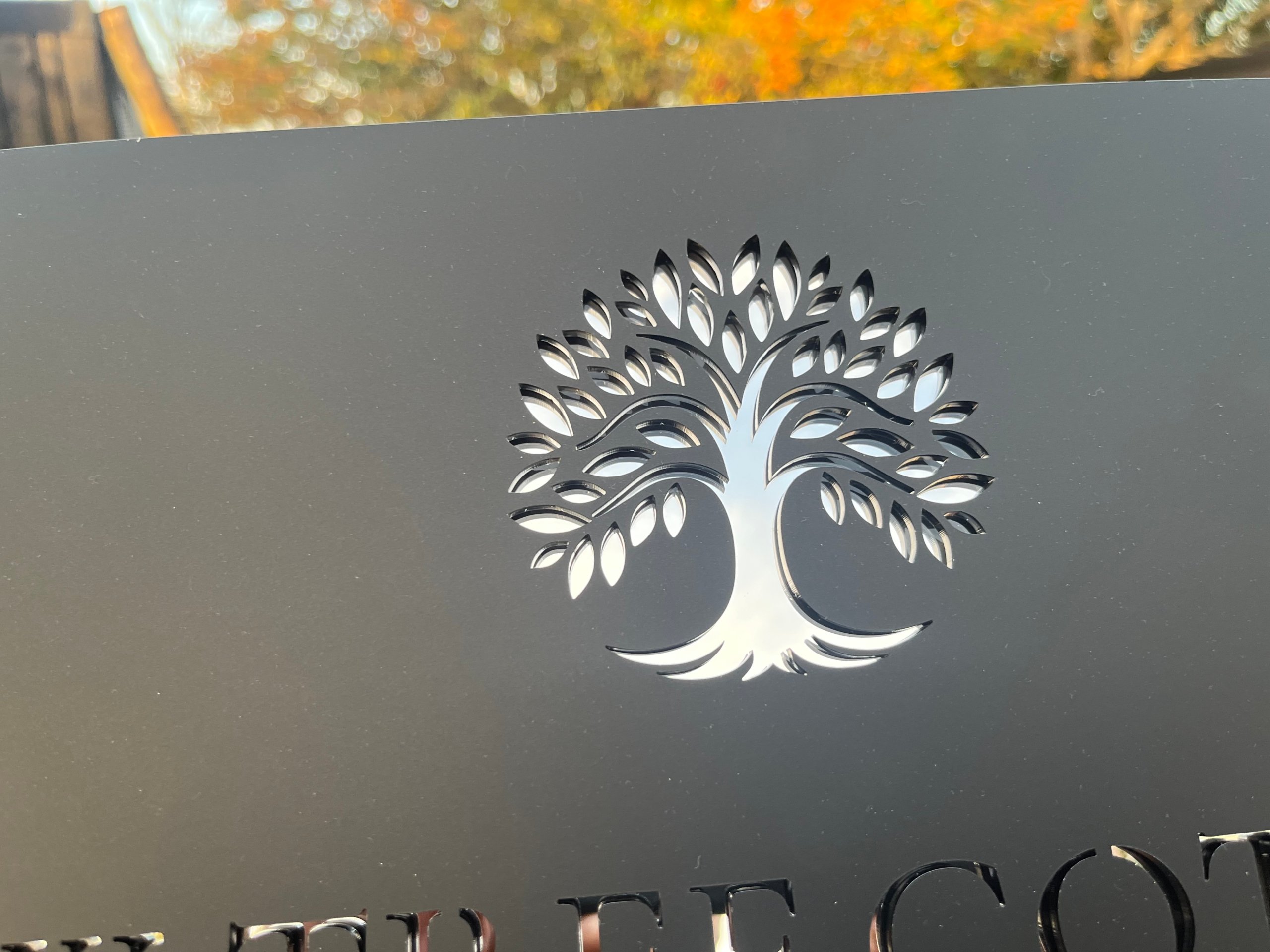 Tree Design Acrylic House-Gate-Door Sign Various Sizes with fixings ...